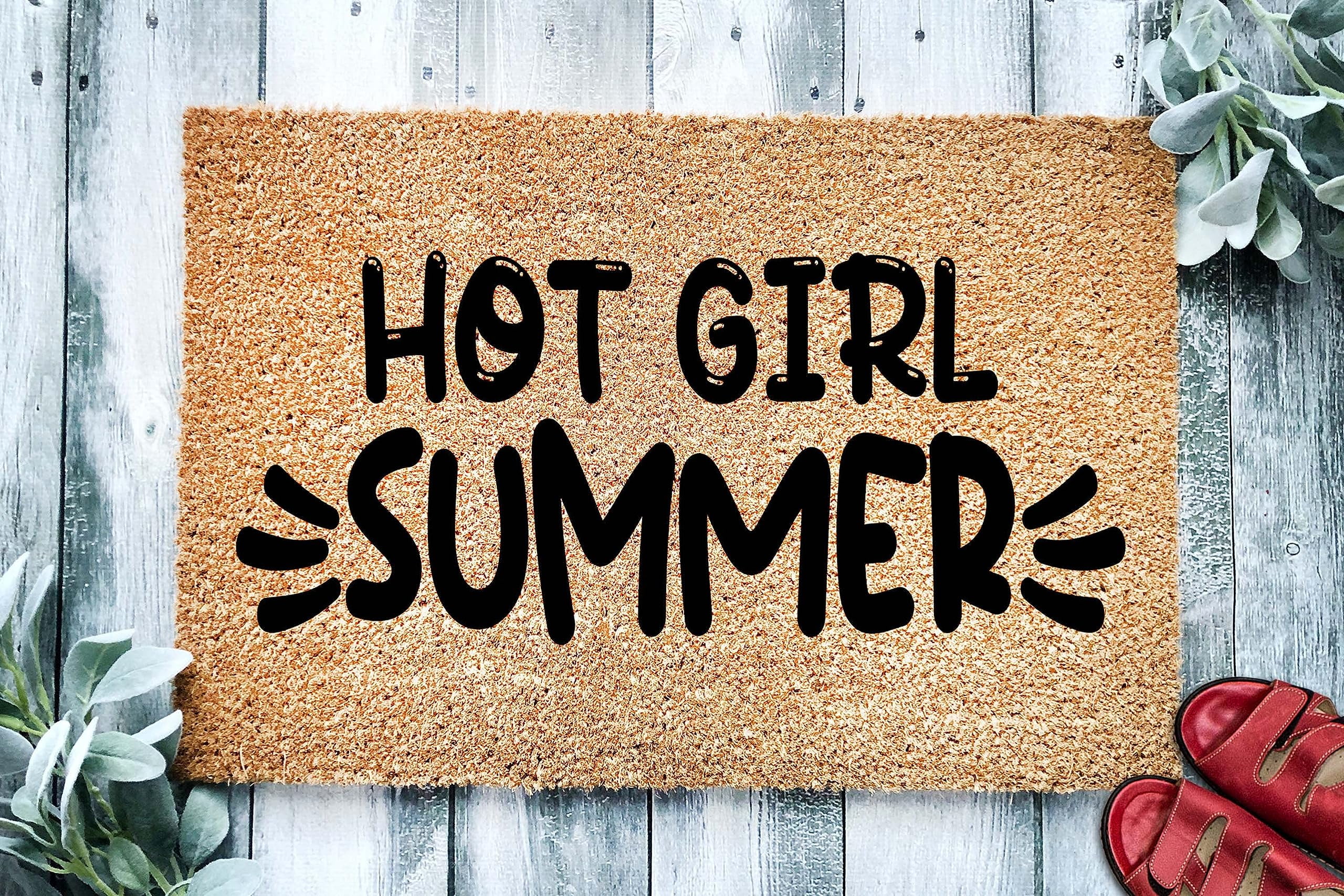 Hot Girl Summer Summer Theme Decor Beach House Gift Welcome Mat Beach ...