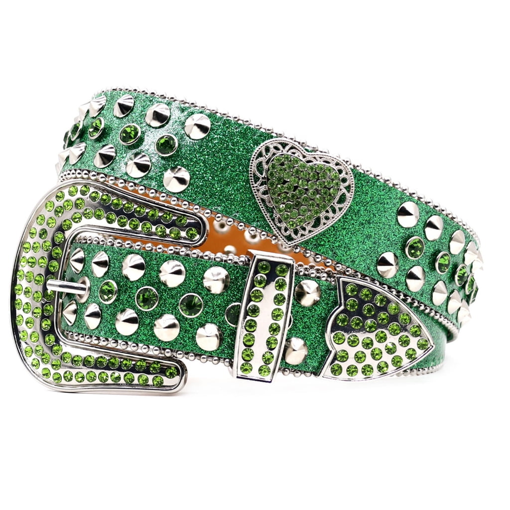 Hot Girl Waistband Western Gothic Rivets Glittered Belt Rhinestones for ...