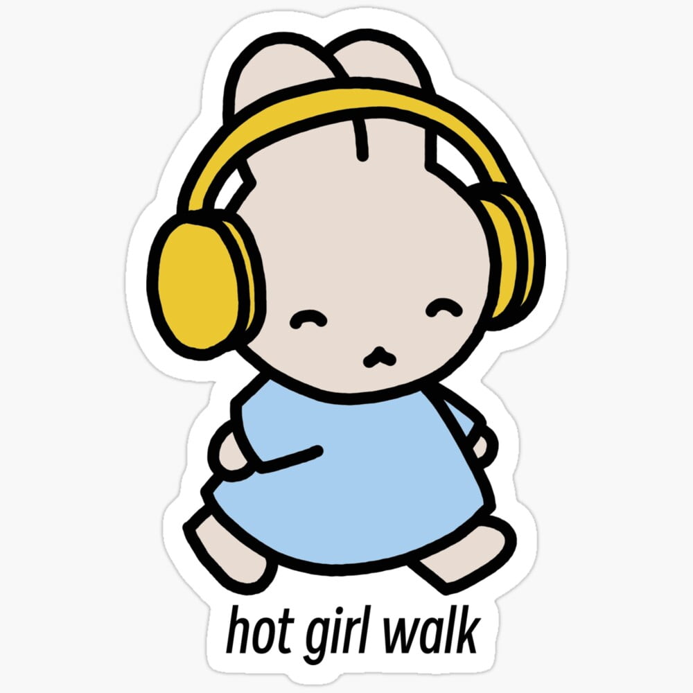 Hot Girl Walk Sticker Phone Decal Water Bottle Stickers Car Decals ...