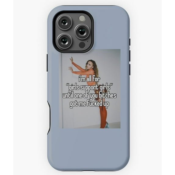 Hot Girl Whispers Funny Meme Slang Phone Case for iPhone 16 15 14 13 12 ...