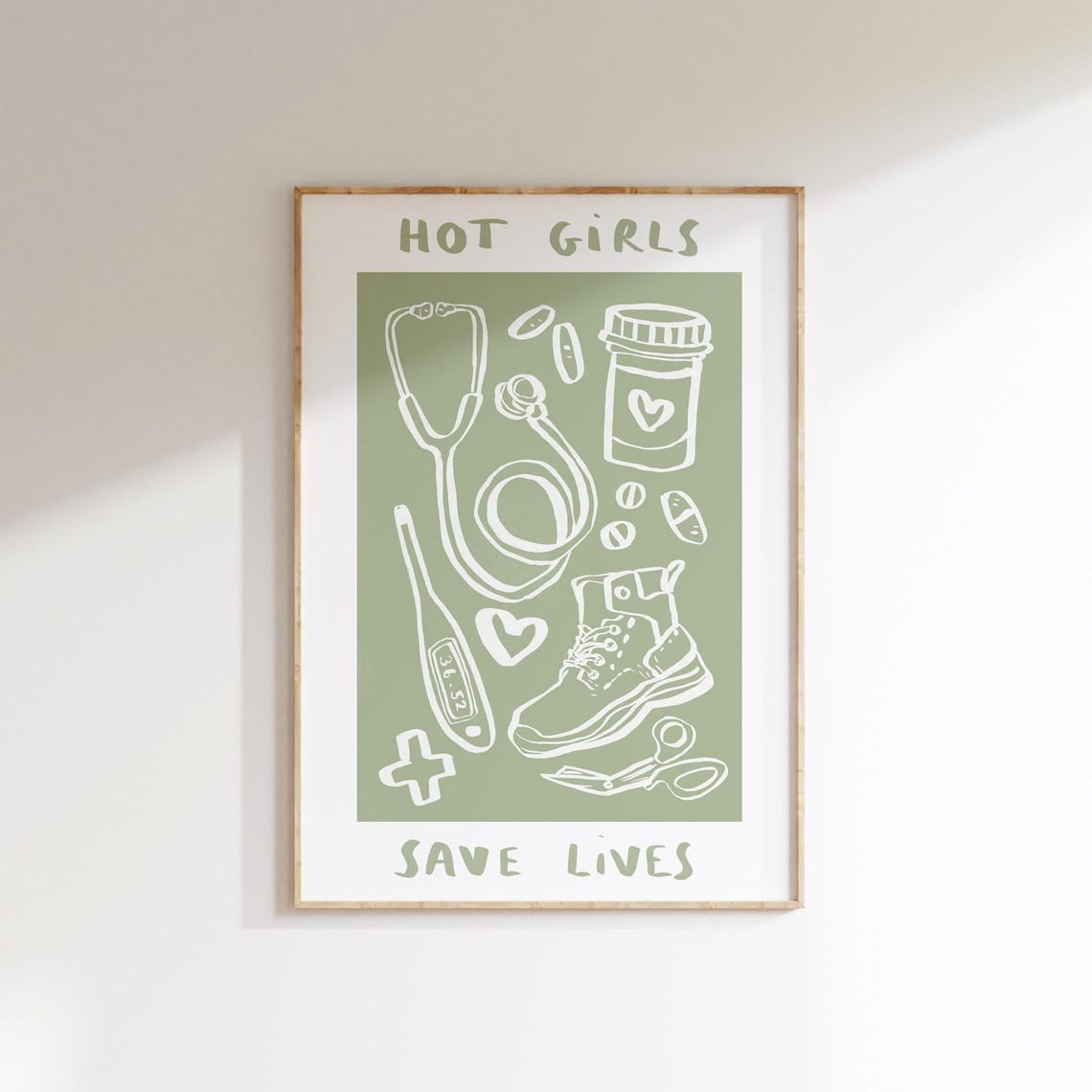 Hot Girls Boys Save Lives, Paramedics Version Wall Print Healthcare ...