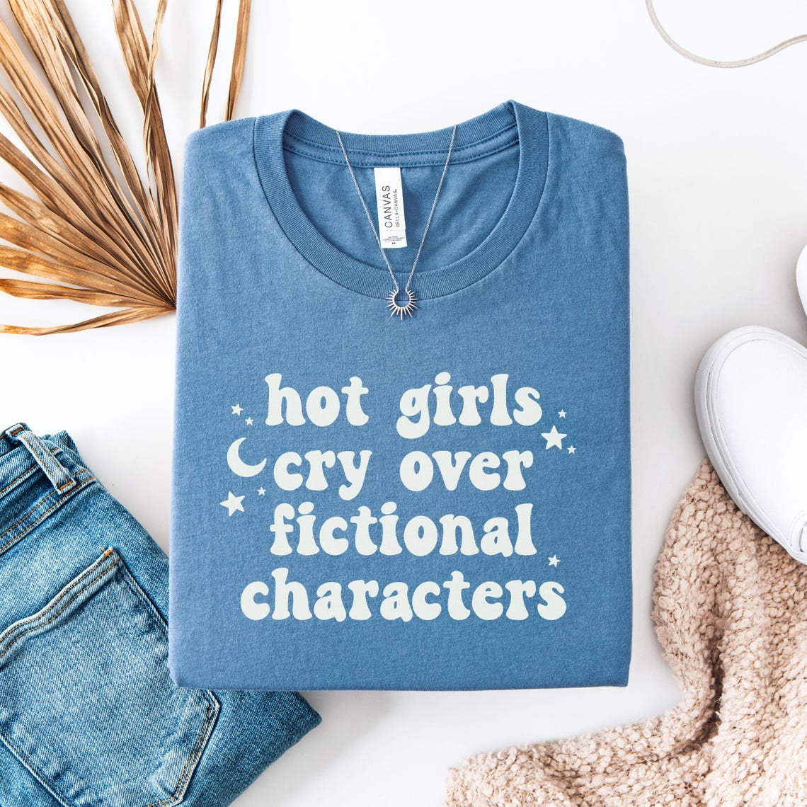 Hot Girls Cry Over Fictional Characters Tee, Bookish Tee-Shirt, Cute ...