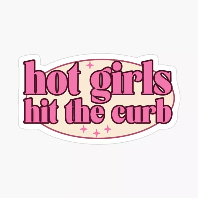 Hot Girls Hit The Curb Sticker Phone Decal Water Bottle Stickers Car ...