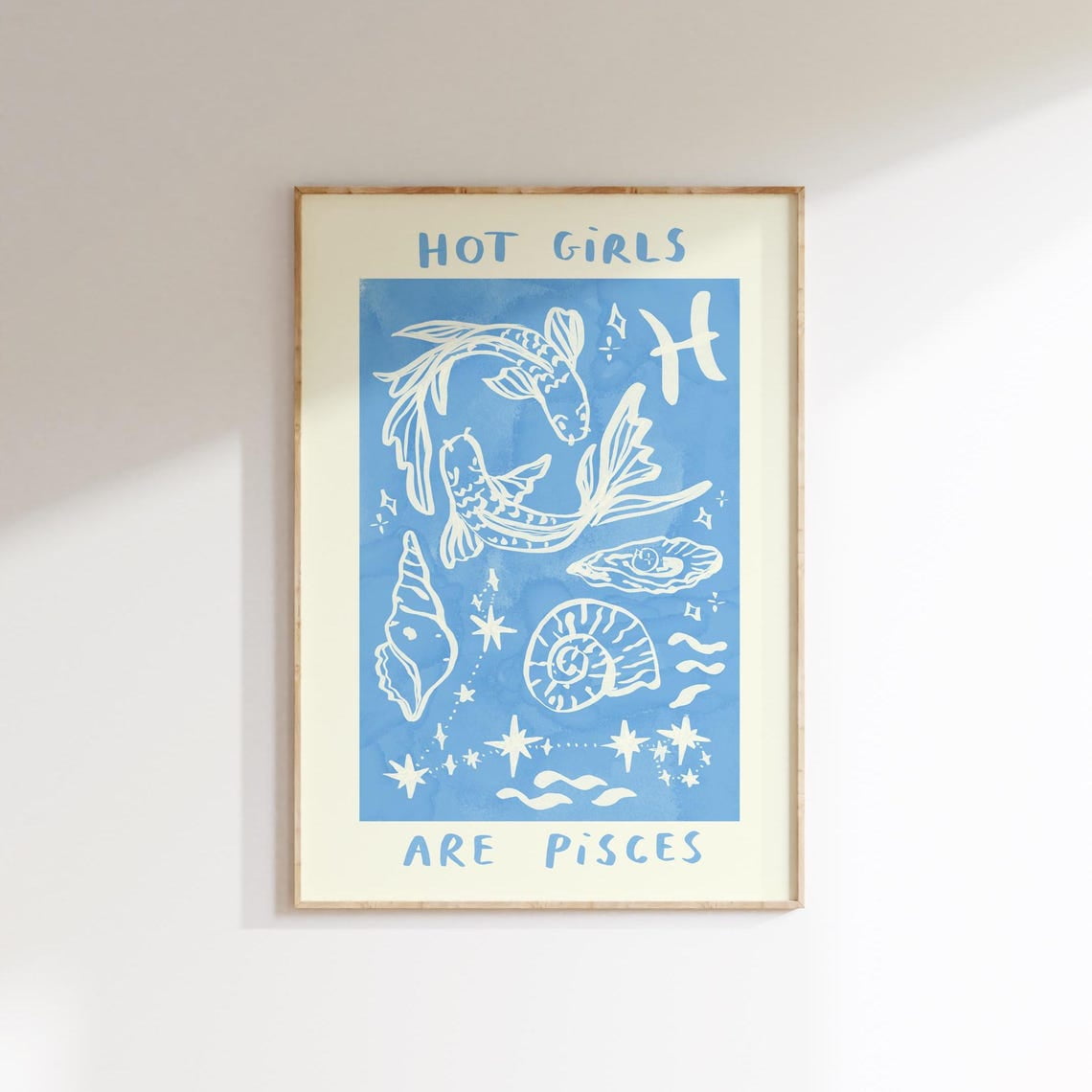 Hot Girls Are Pisces Wall Print Star Sign, Horoscope, Zodiac Lovers ...