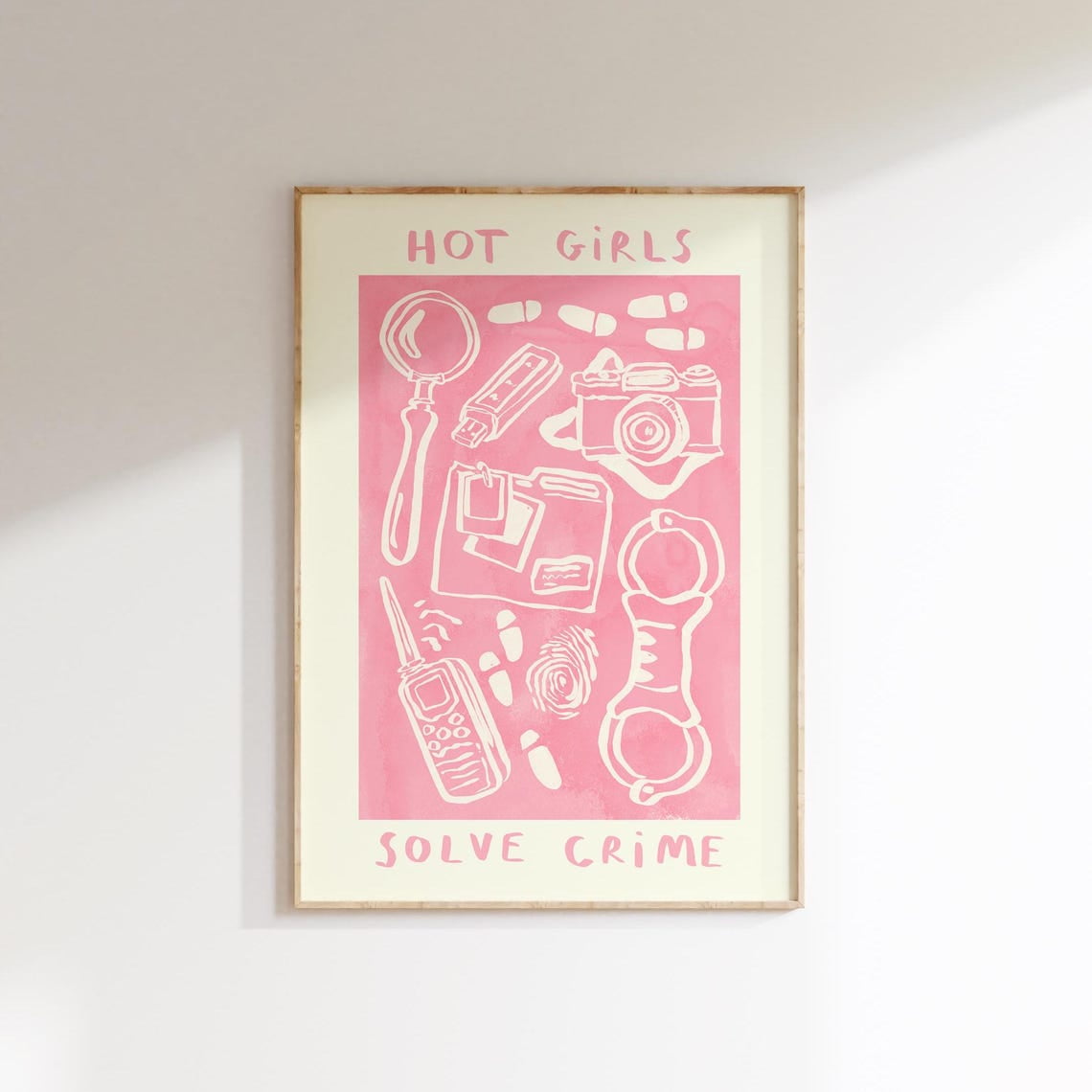 Hot Girls Solve Crime Wall Print Detective Police Illustration Csi ...