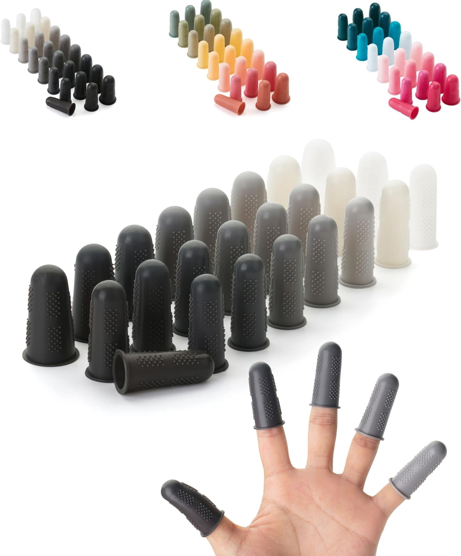 - Hot Glue Finger Protectors, 24 count, Black and White Shades, Finger ...