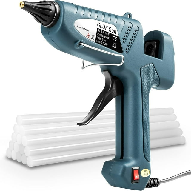 Hot Glue Gun 100W Professional Glue Gun with 11mm * 258mm Glue Sticks ...