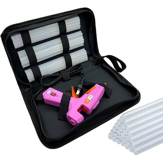 Hot Glue Gun Kit with 30pcs Sticks, Mini Melt Carrying Case for Crafts ...