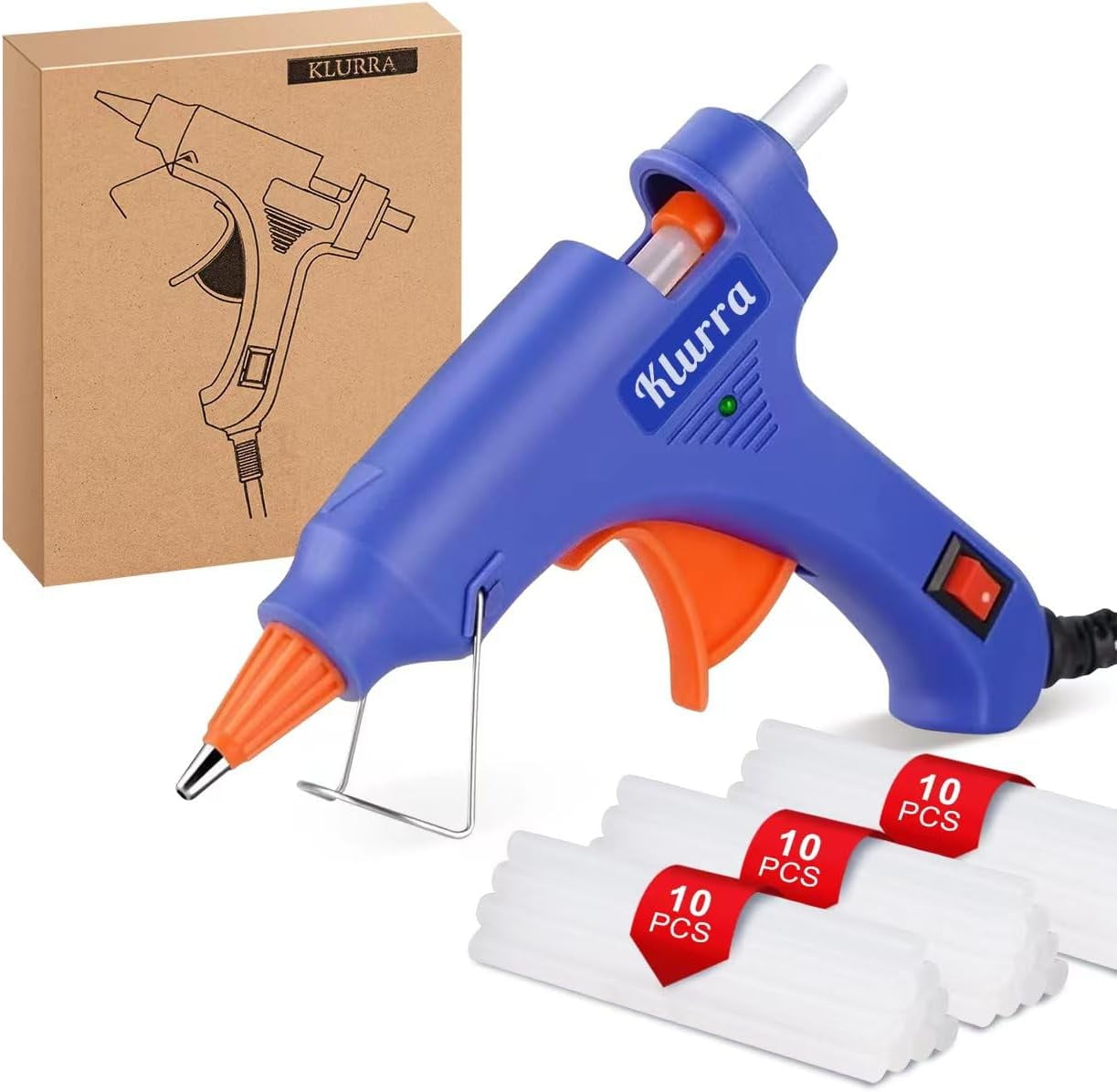 Hot Glue Gun, Mini Gun Kit with 30 Sticks for School Crafts DIY Arts ...