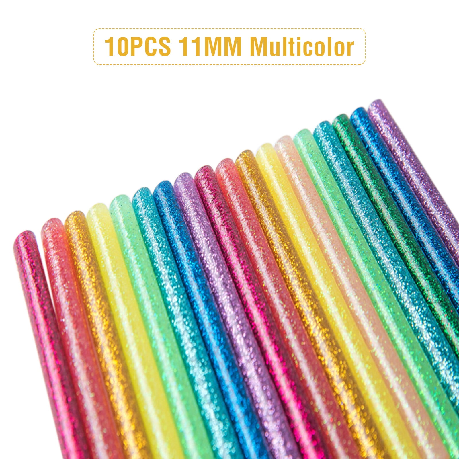 Hot Glue Stick 10PCS 11MM DIY Manual Transparent Color Flash Gold Onion ...