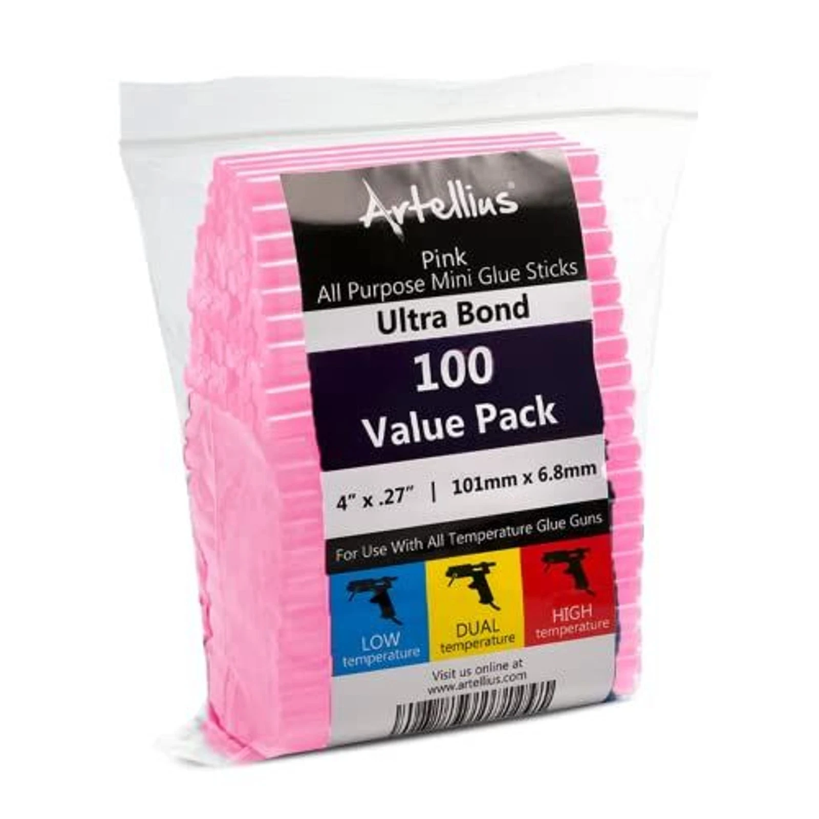 Hot Glue Sticks 4" x.27" (100 Bulk Pack) Ultra Bond Hot Melt Adhesive ...