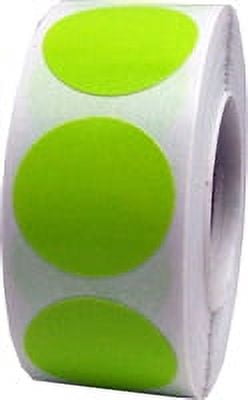 Hot Green Circle Dot Stickers | 0.75" Inch Round | 500 Pack - Walmart.com