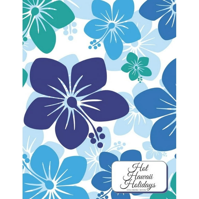 hawaiian flowers coloring book