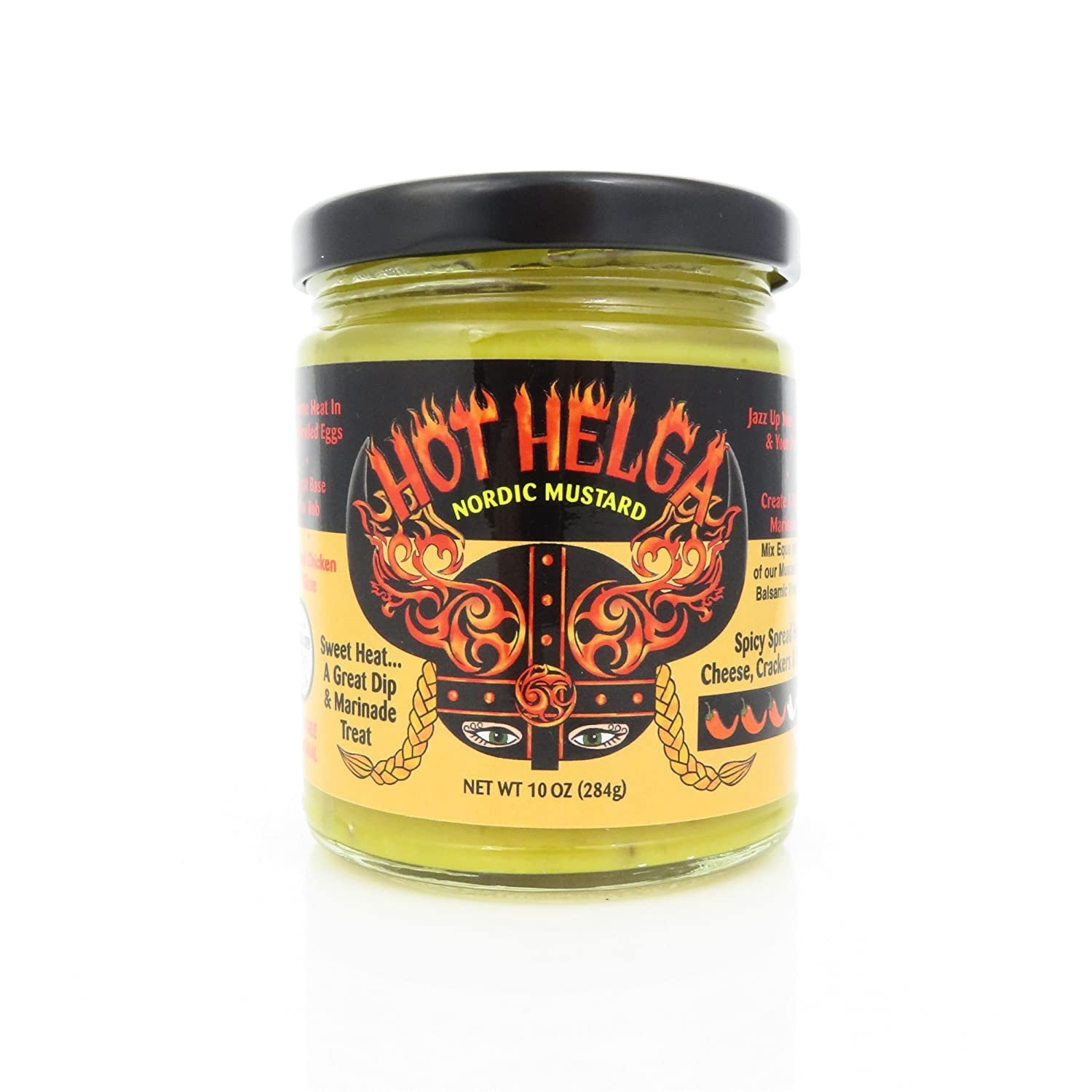 Hot Helga Nordic Mustard 10oz - Spicy Spread Marinade Rub and Glaze ...