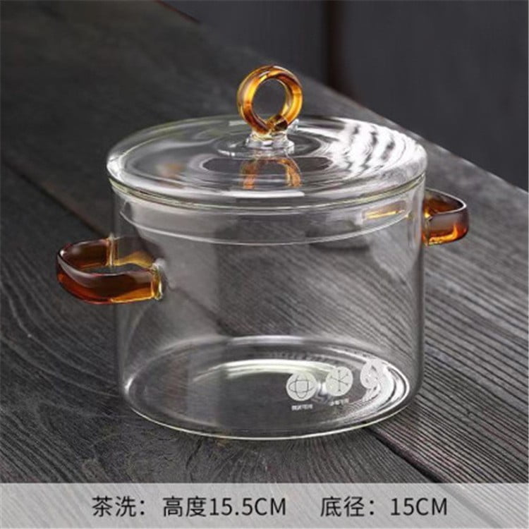 Hot! High Borosilicate Glass Pot Stew Soup Household Transparent ...