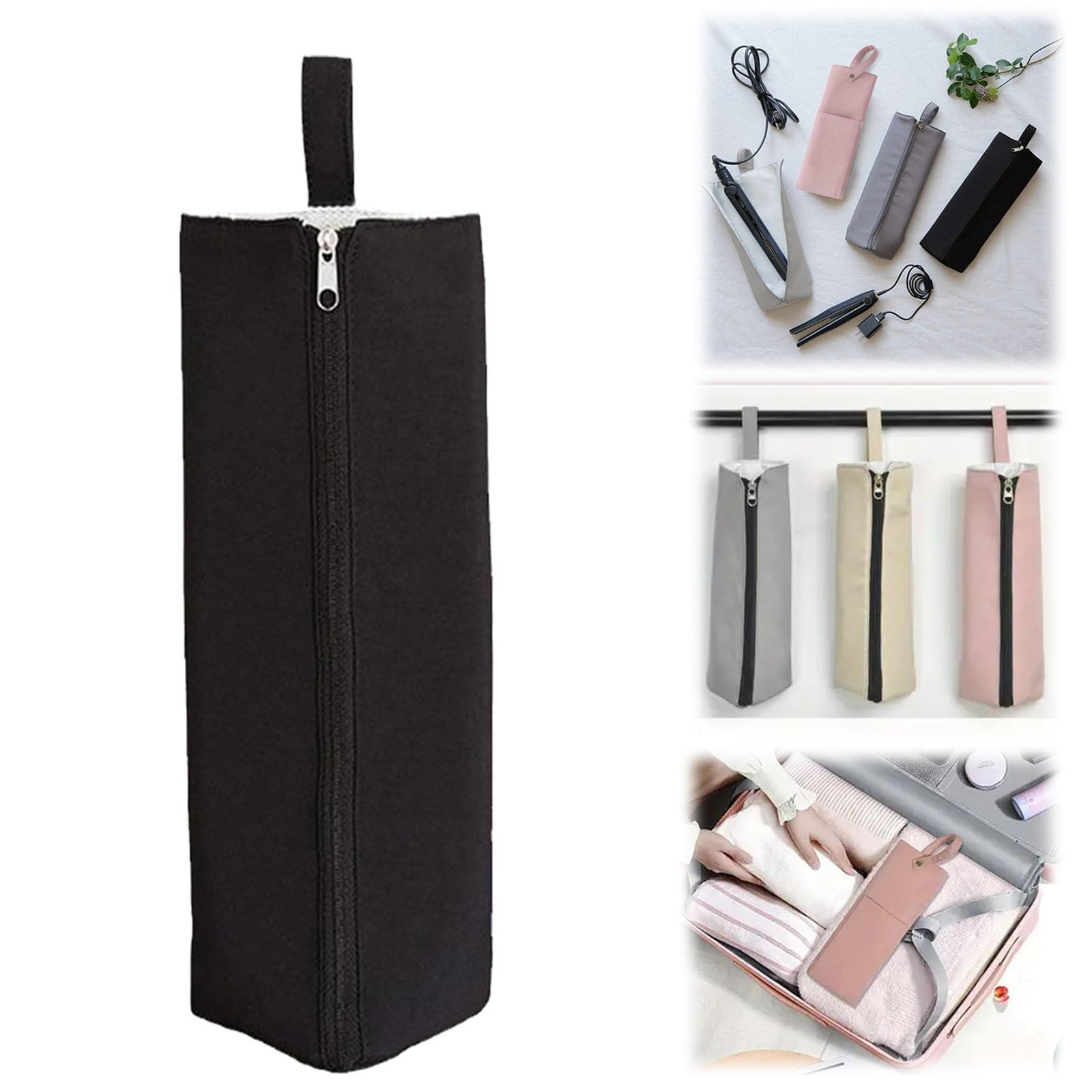 Hot Holder Hair Curling Holder Mat With Zipper Heat Travel Bag For ...