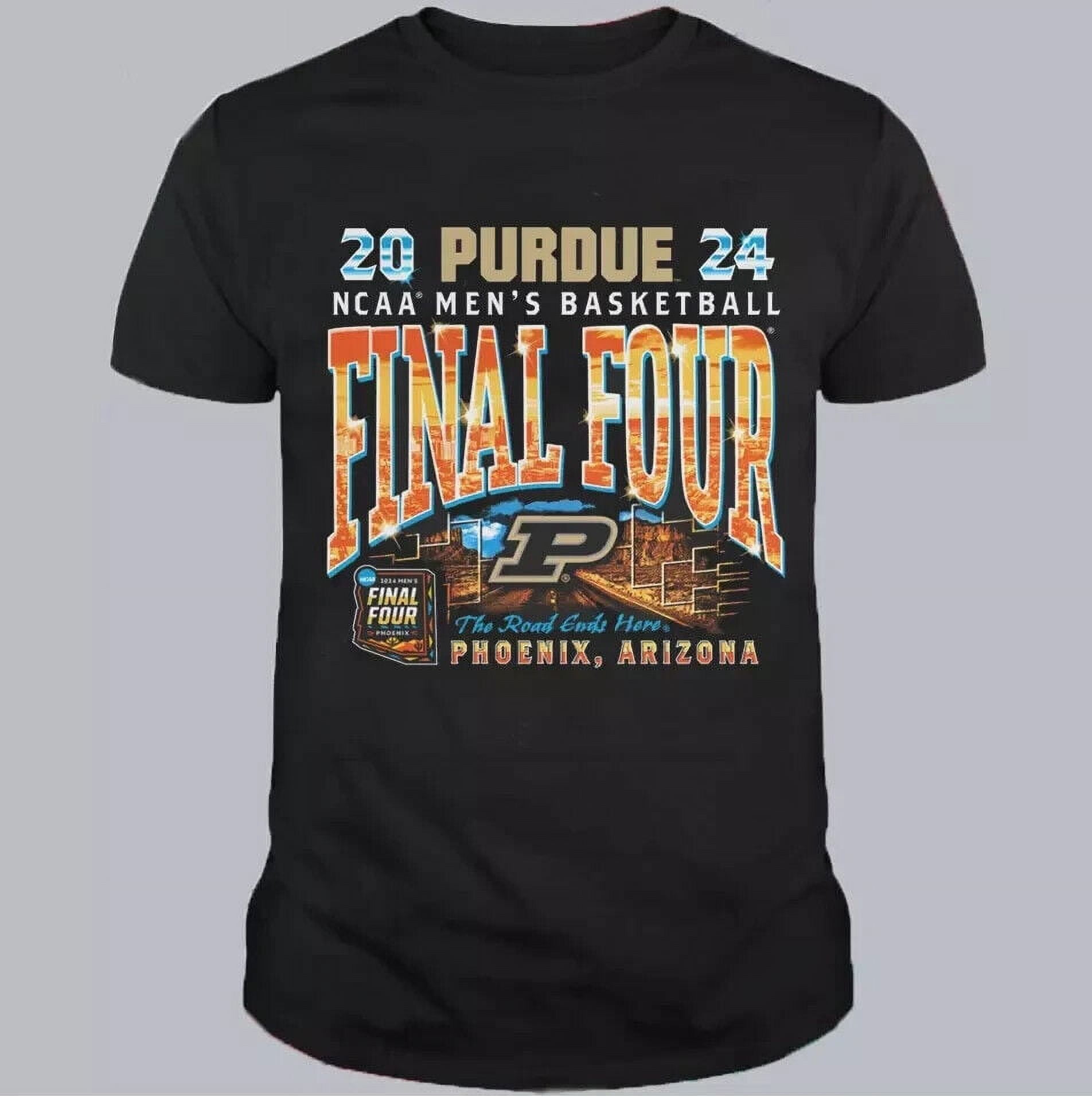 Hot! Hot! Purdue Final Four 2024 The Road End Here Graphic Black S-5XL - Walmart.com