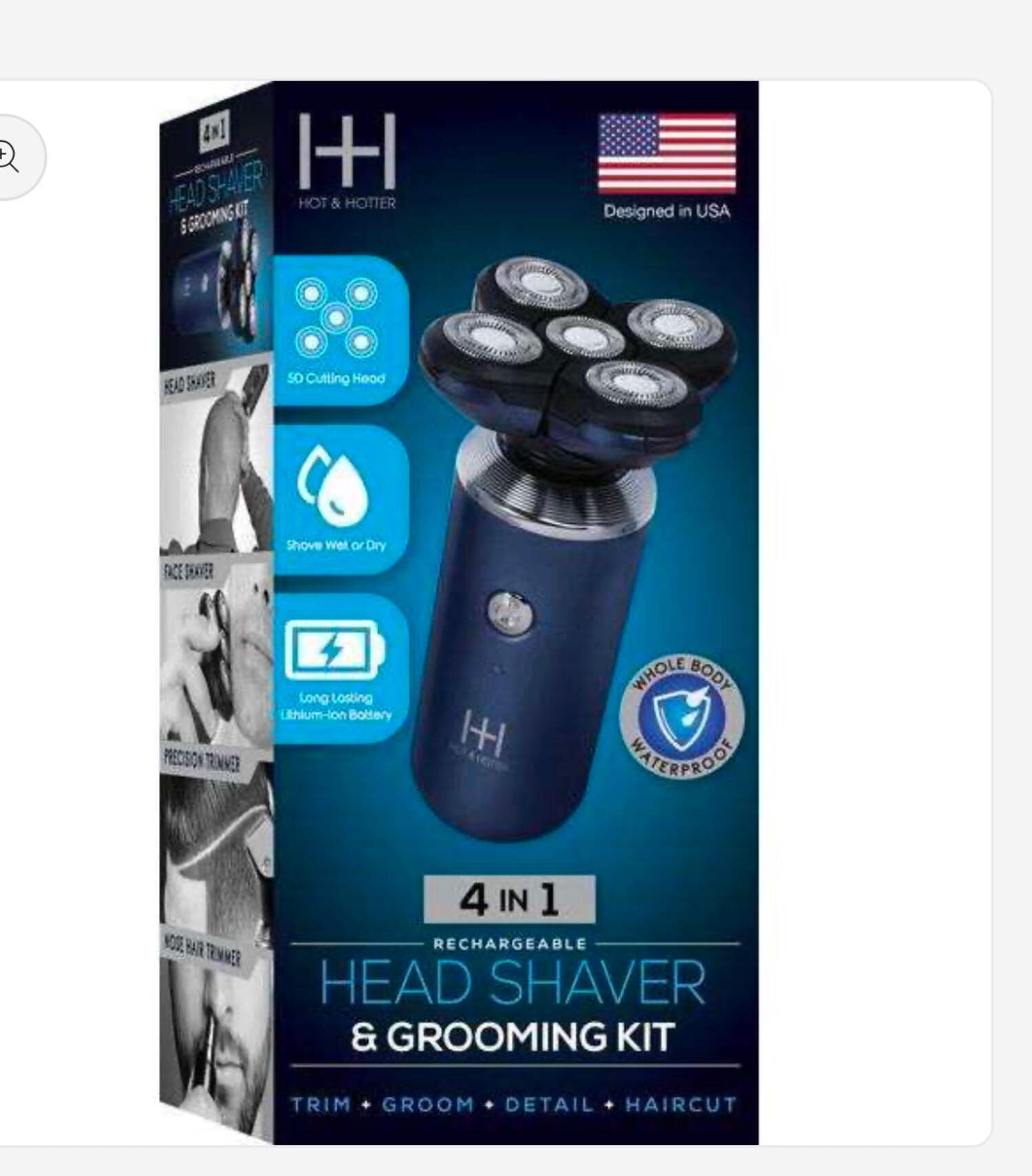 Hot Hotter 4 in 1 Head Shaver Grooming Kit - Walmart.com