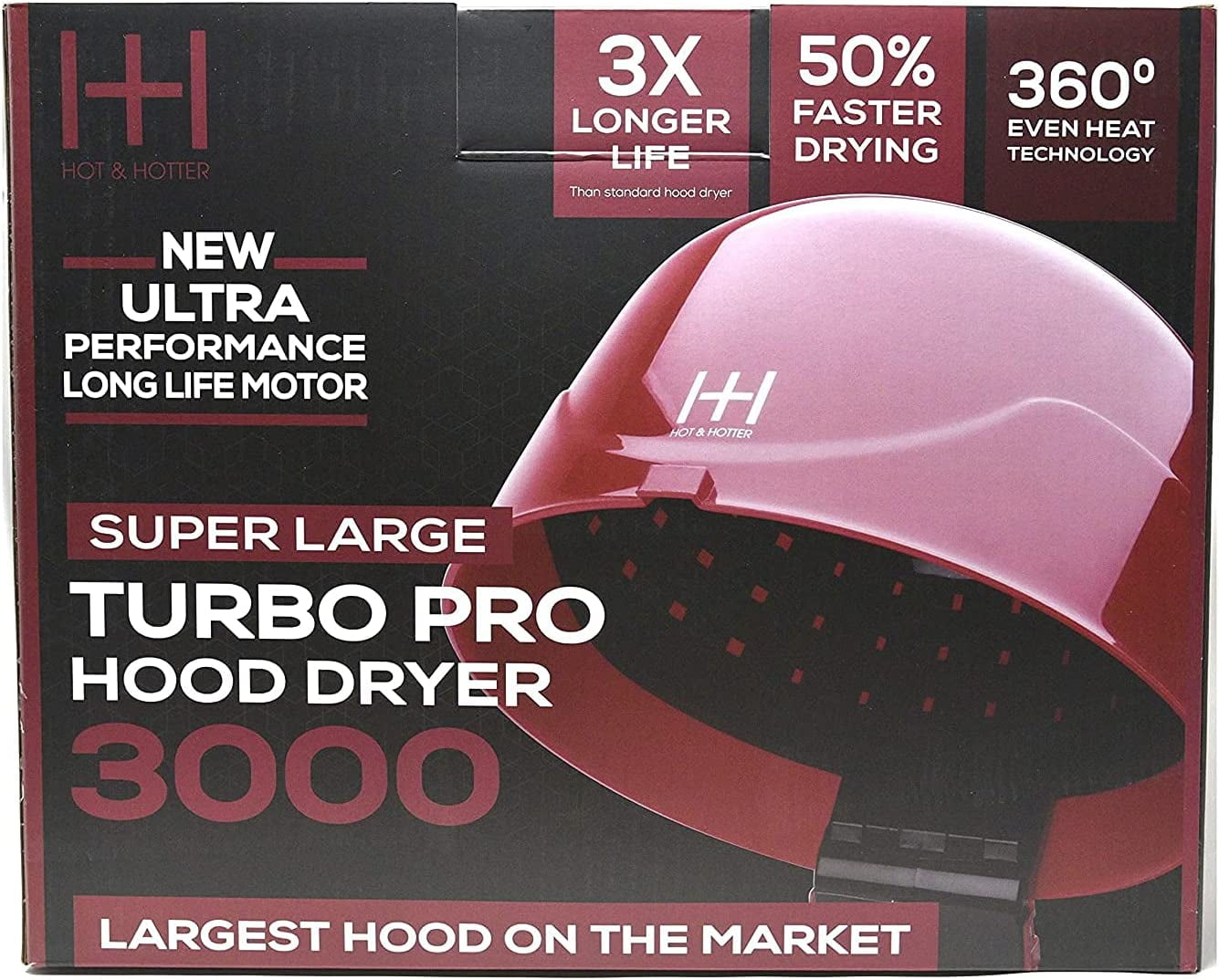 Hot & Hotter Super Large Turbo Pro Hood Dryer 3000 Ultra Performance ...