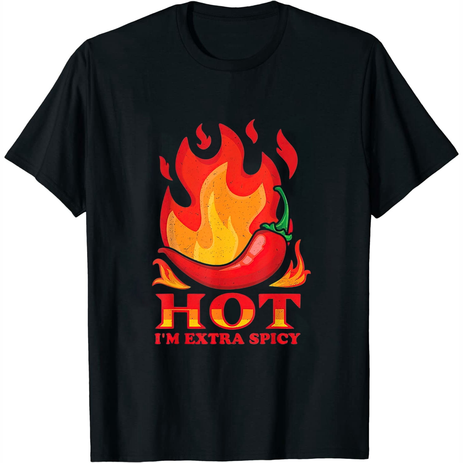 Hot I'm Extra Spicy Fire Food Jalape?os Chili Chef Cook Womens T-Shirt ...