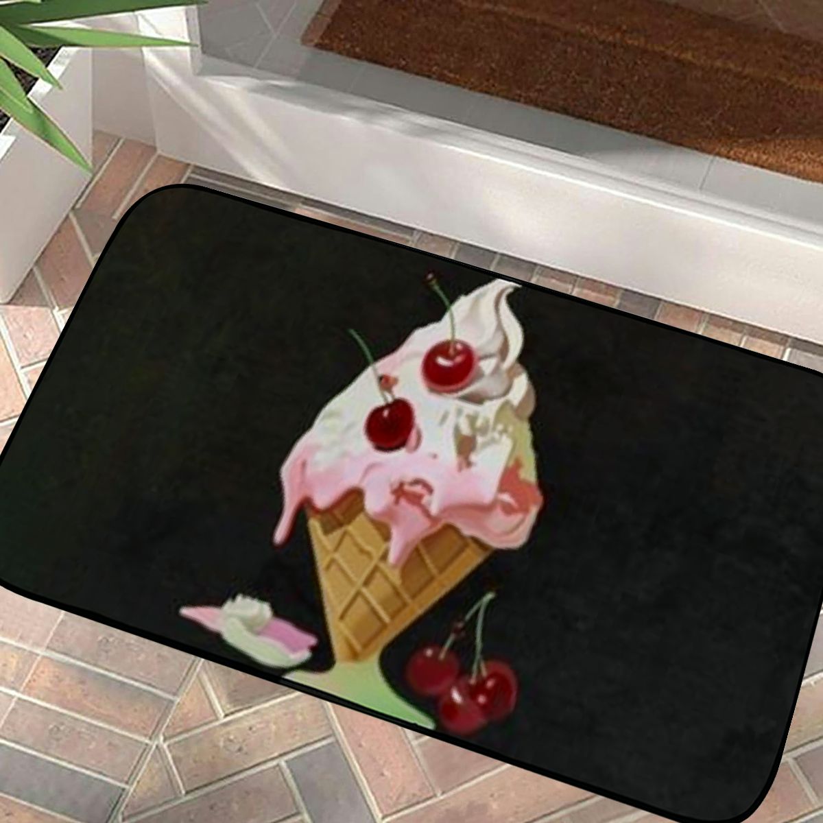 Hot Ice Cream Summer Carpet Indoor and Outdoor Door Mats, Anti Slip ...