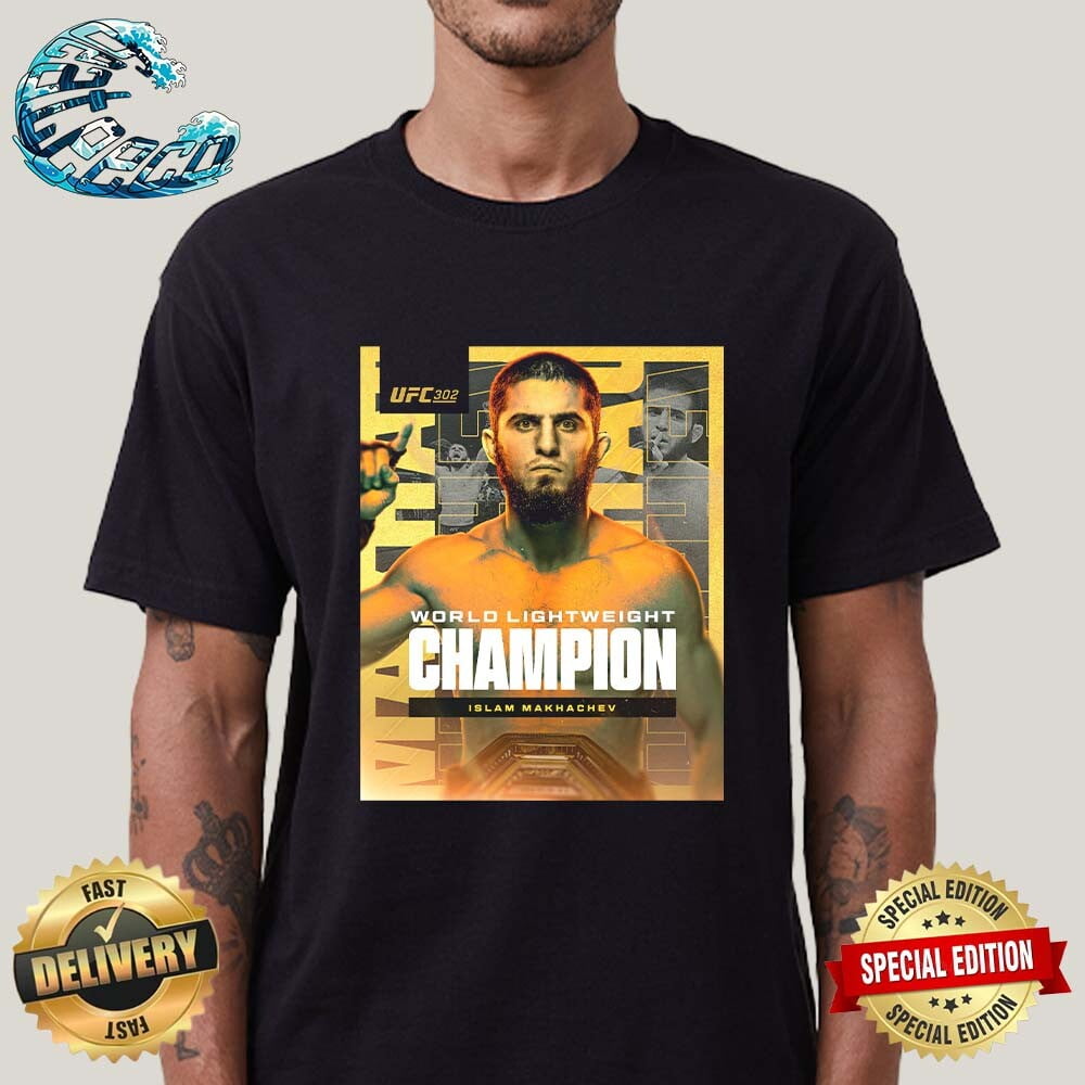 Hot Islam Makhachev World Lightweight Champion At Ufc 302 T-Shirt ...