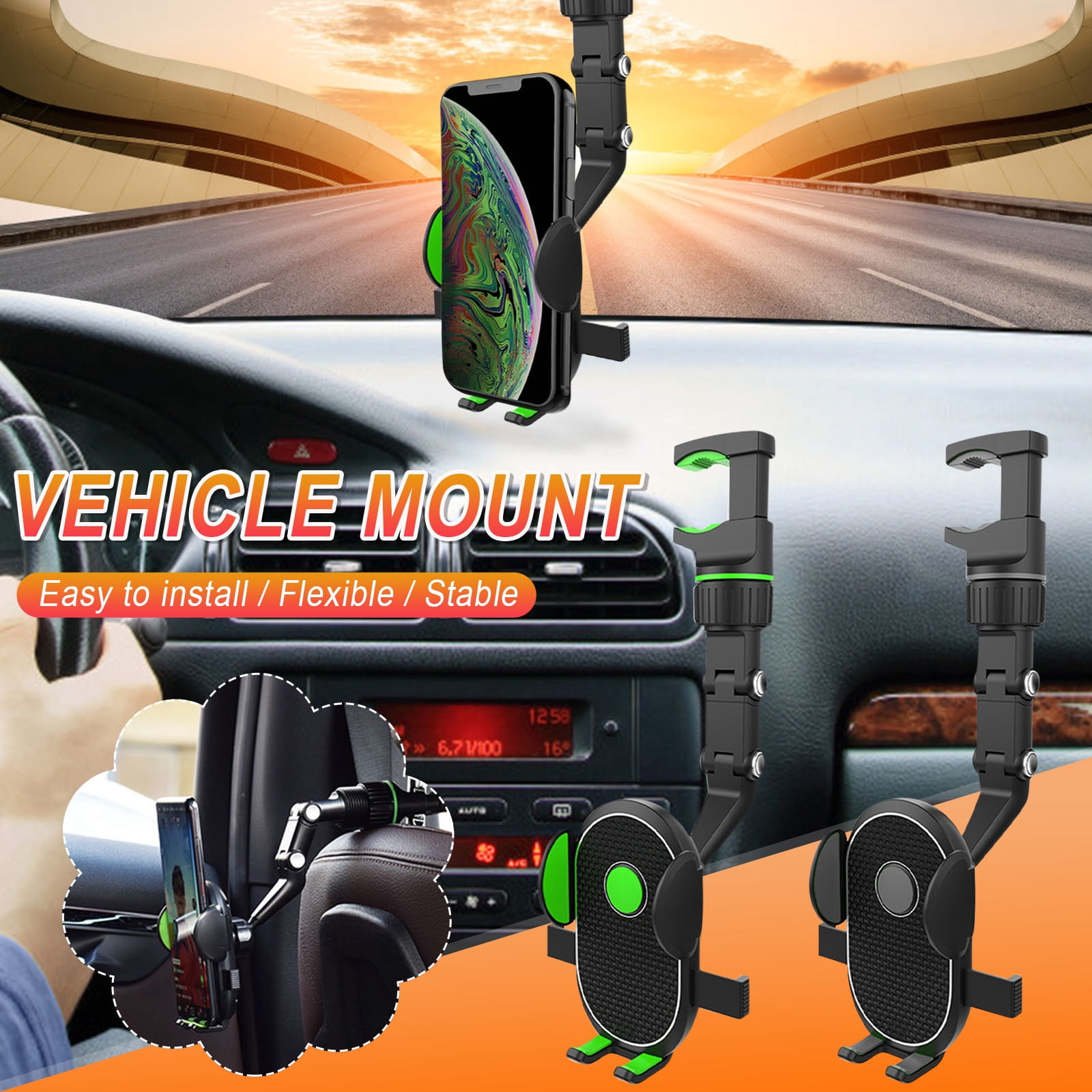 Hot Item,Car Phone Multifunctional 360 Degree Rotatable Auto Rearview ...
