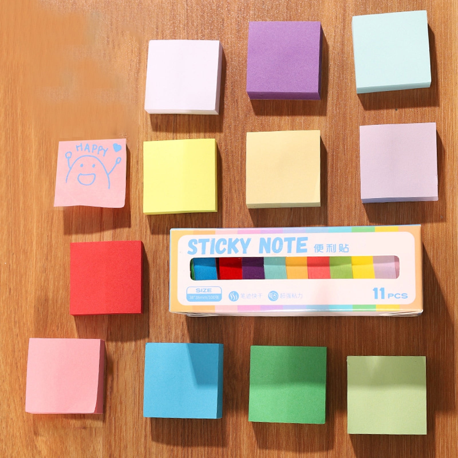 Hot Item Deal, 11pcs Sticky Notes Sheets 1.5x1.5 Inches Self-Adhesive ...