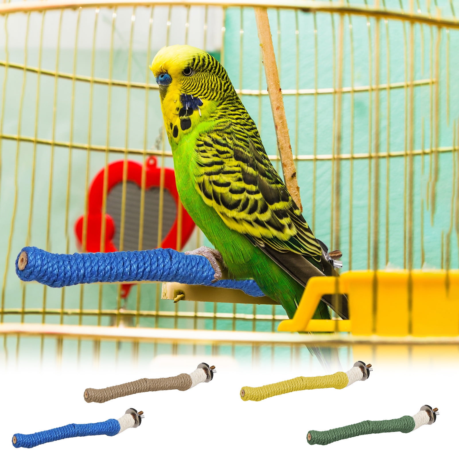 Hot Item Deal, Bird Cage Perch, Stainless Steel Rod, Durable, Easy-Grip ...