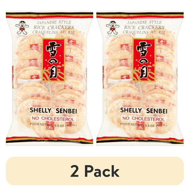 (2 pack) Hot Kid Shelly Senbei Japanese Style Rice Crackers, 5.3 oz ...