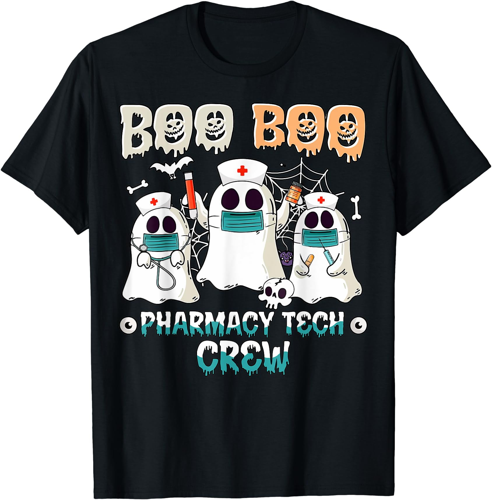 Hot Kiraa Tee With Boo Boo Crew Funny Pharmacy Tech Halloween S-5Xl T ...