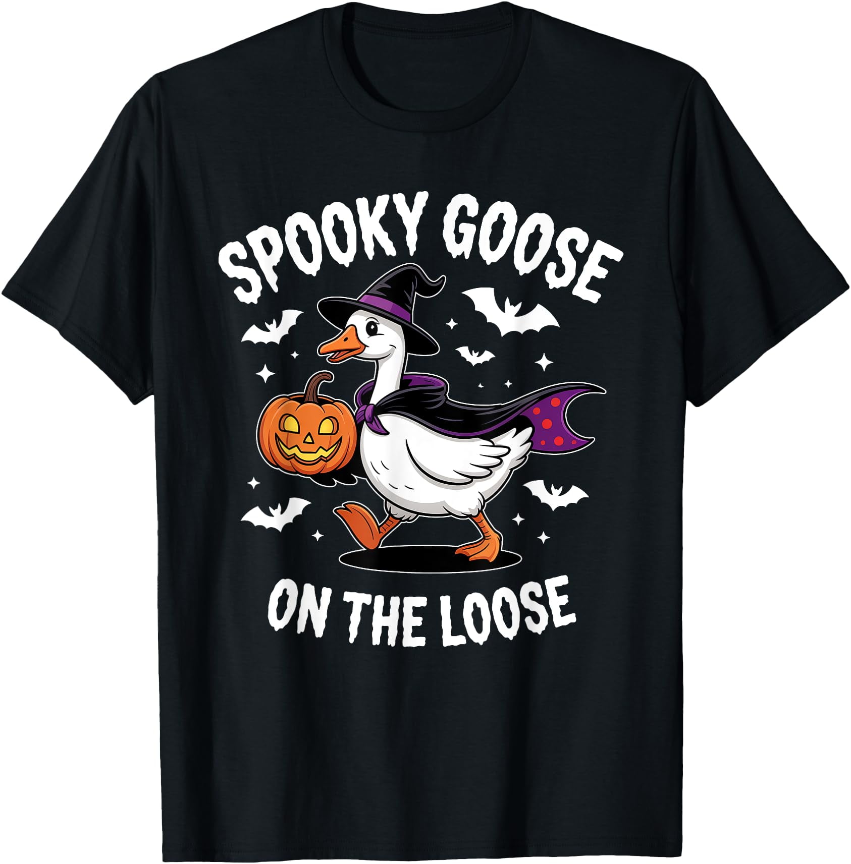 Hot Kiraa Tee With Spooky Goose On The Loose Witch Silly Goose Animal ...