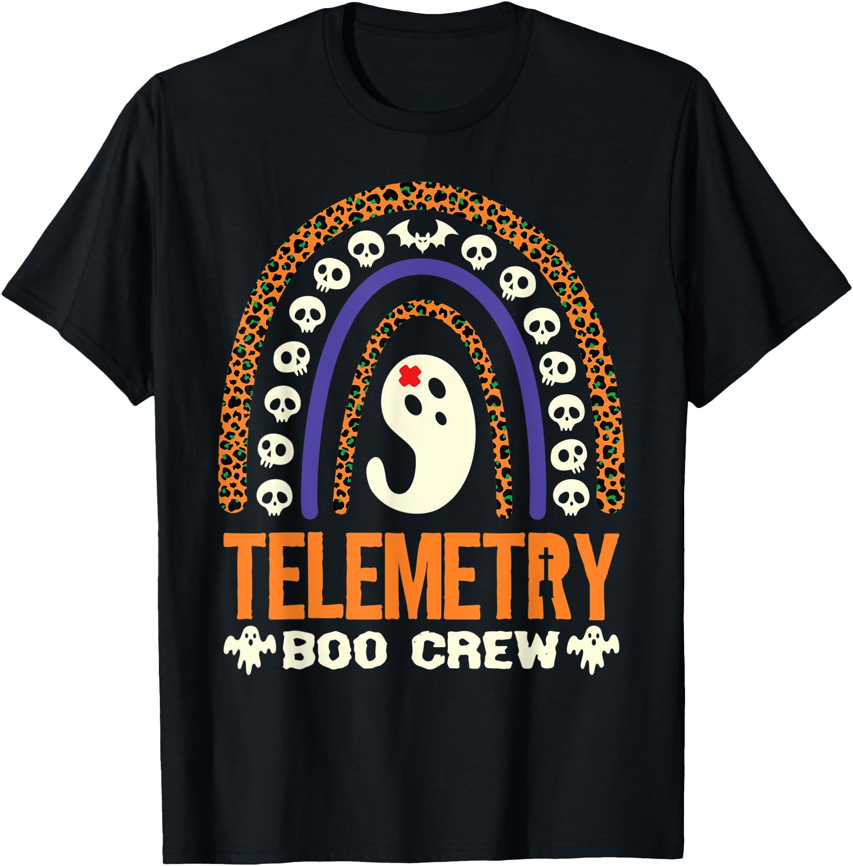 Hot Kiraa Tee With Telemetry Boo Crew Nurse Halloween Nurses Cute Ghost ...