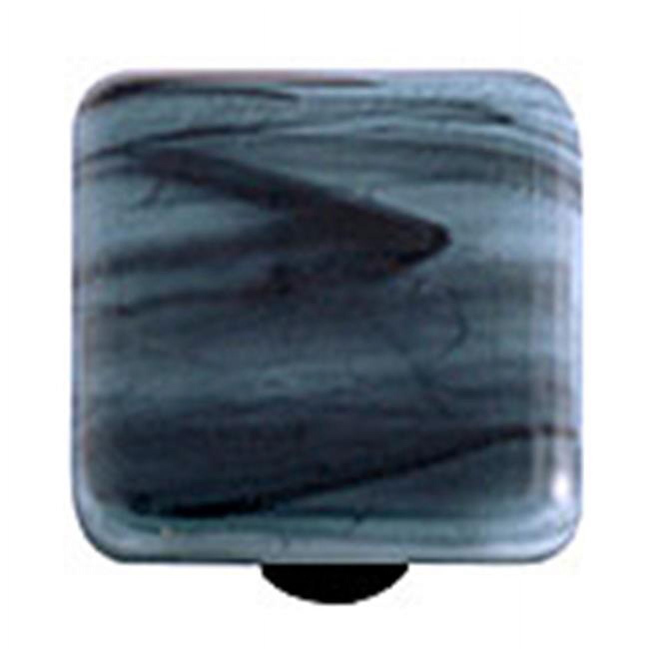 Hot Knobs Black Swirl Powder Blue Square Glass Cabinet Knob - Aluminum ...