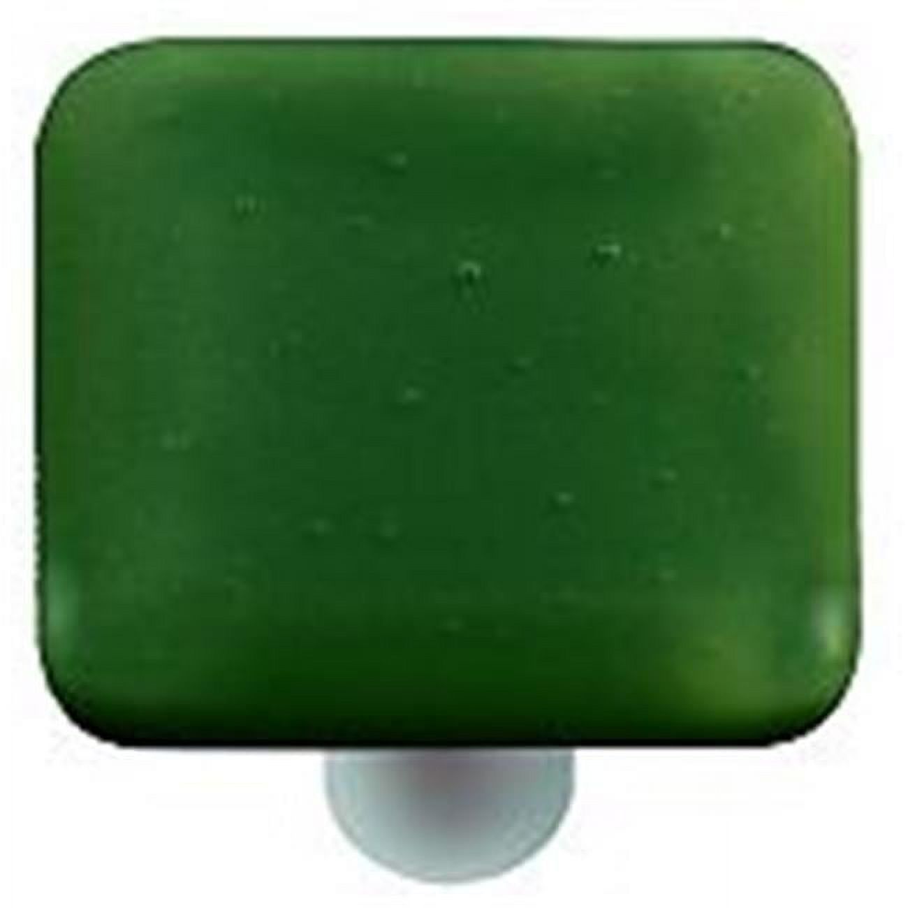 Hot Knobs Dark Forest Green Square Glass Cabinet Knob - Aluminum Post ...