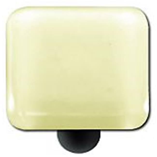 Hot Knobs HK1039-KB French Vanilla Square Glass Cabinet Knob - Black ...
