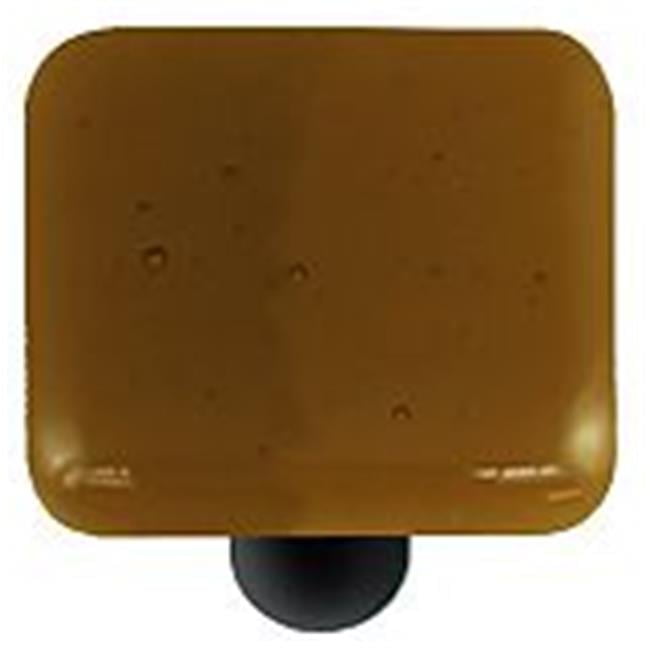 Hot Knobs HK1015-KB Light Bronze Square Glass Cabinet Knob - Black Post ...
