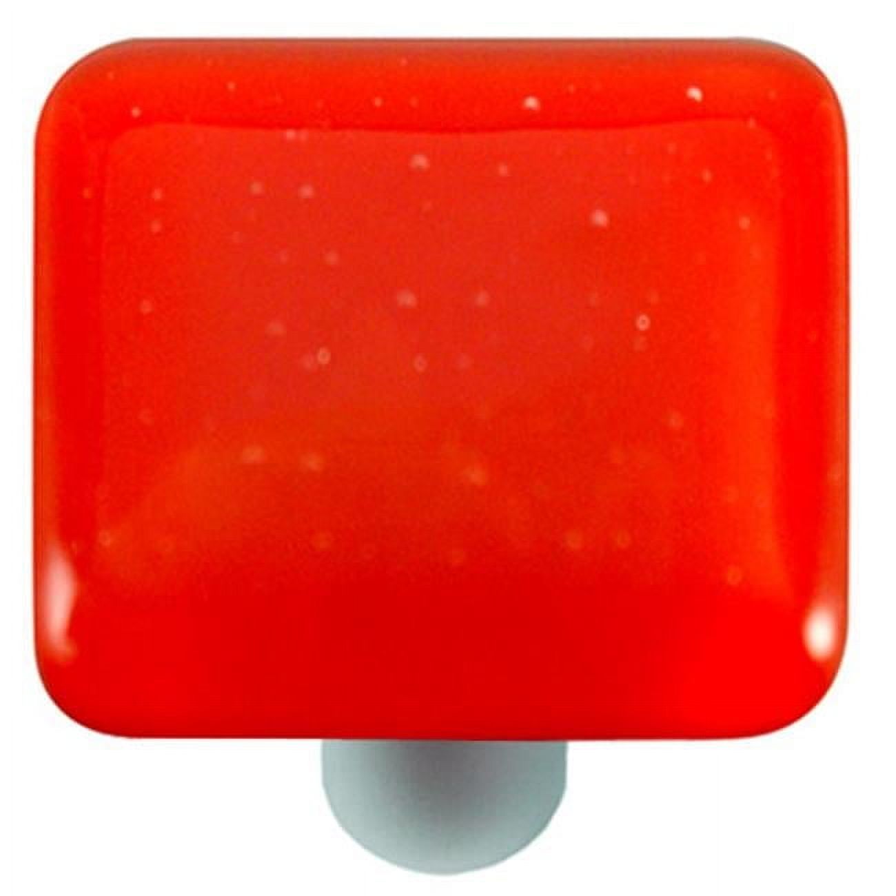 Hot Knobs HK1002-KA Tomato Red Square Glass Cabinet Knob - Aluminum ...