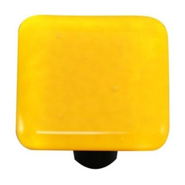 Hot Knobs HK1012-KA Sunflower Yellow Square Glass Cabinet Knob ...