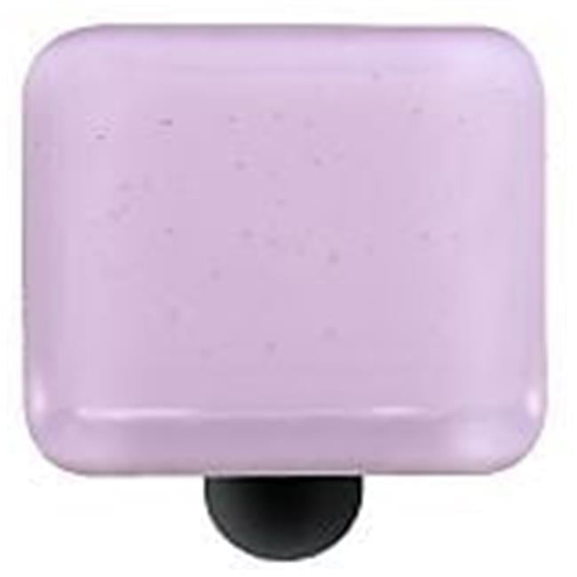 Hot Knobs HK1034-KB Neo-Lavender Square Glass Cabinet Knob - Black Post ...