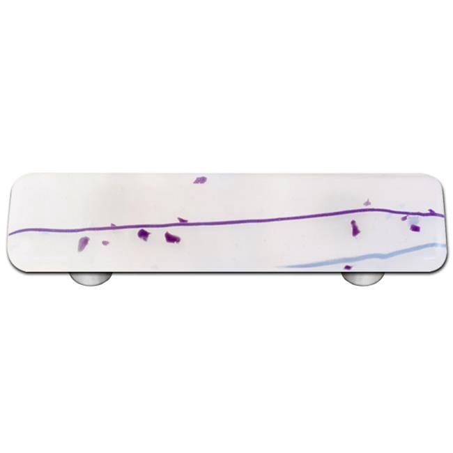 Hot Knobs HK3007-PA Mardi Gras Purple with White Rectangle Glass ...