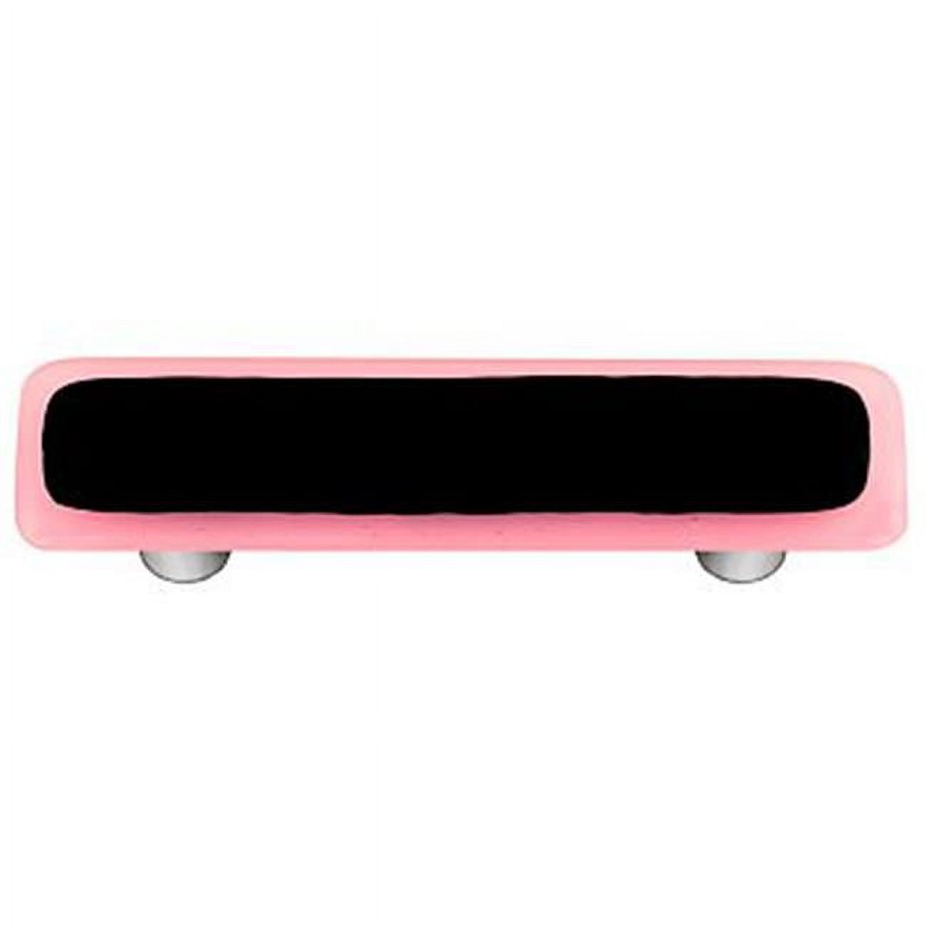 Hot Knobs HK5050-PA Petal Pink Border with Black Rectangle Glass ...