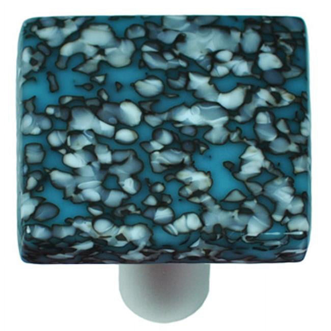 Hot Knobs HK8055-KA Granite Turquoise Blue & French Vanilla Square ...
