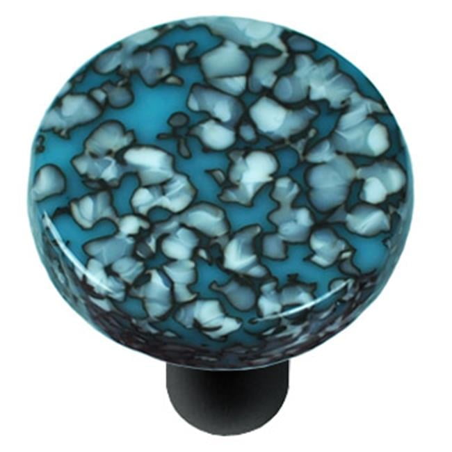 Hot Knobs HK8055-KRB Granite Turquoise Blue & French Vanilla Round ...