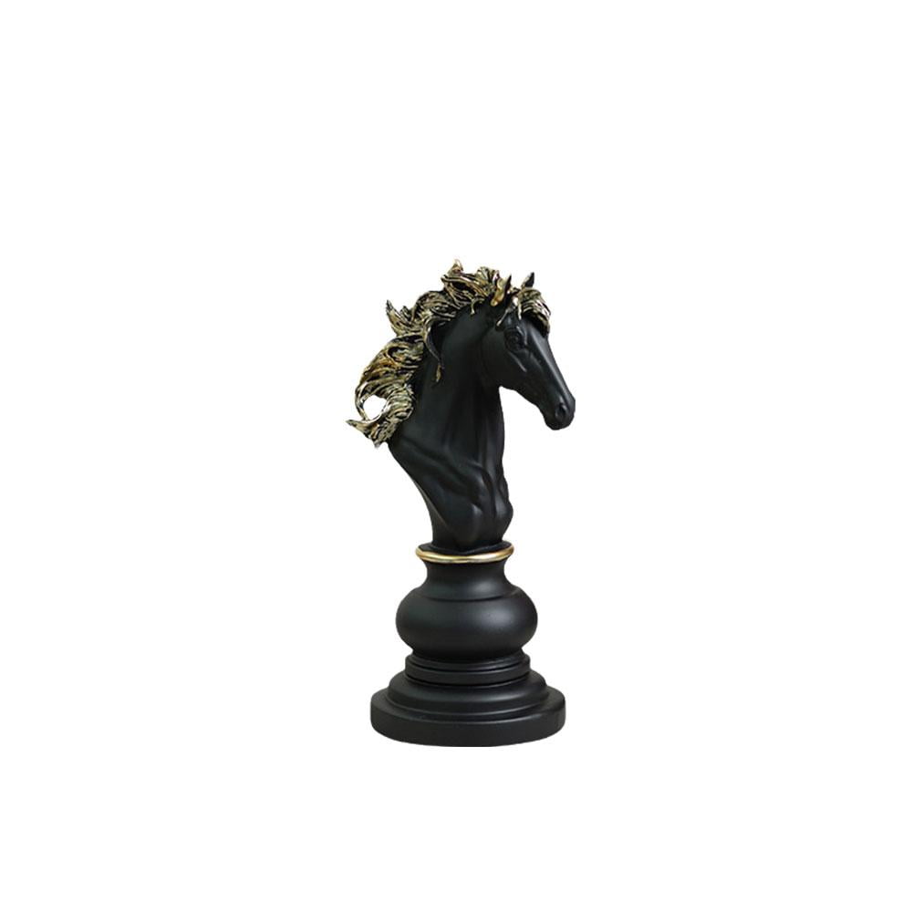 Hot Large Novelty White Chess Statues Knight King Sculpture for Office ...