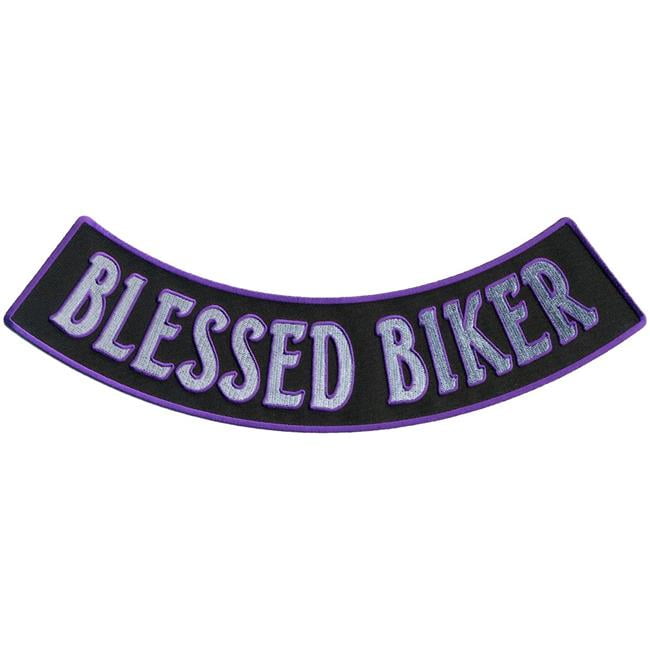 Hot Leathers 12 x 3 in. Blessed Biker Bottom Rocker Patch - Multi Color ...