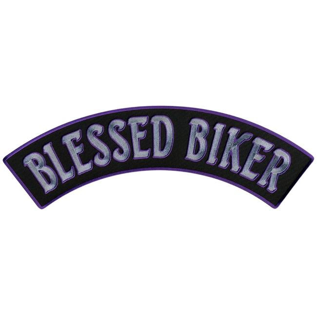 Hot Leathers 12 x 3 in. Blessed Biker Top Rocker Patch - Multi Color ...