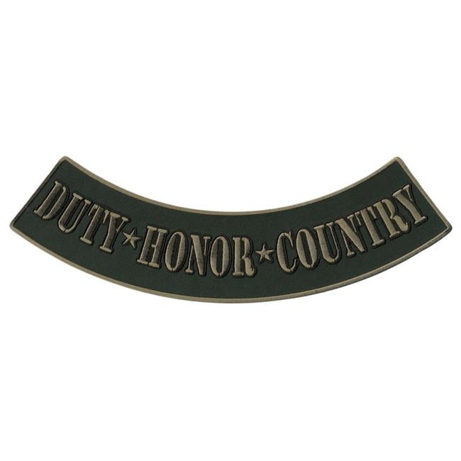 Hot Leathers 12 x 3 in. Duty Honor Country Bottom Rocker Patch - Multi ...