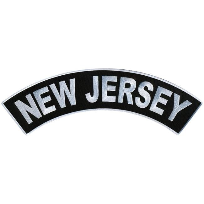 Hot Leathers 12 x 3 in. Jersey Top Rocker Patch - Black & White ...