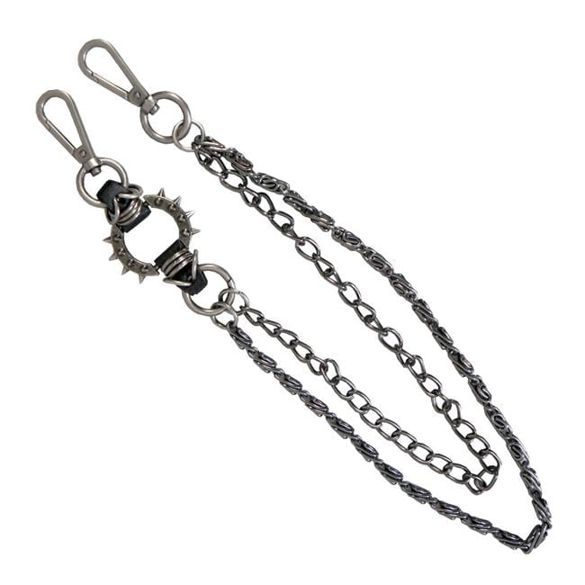 Hot Leathers CWA1026 18 in. Gunmetal Double Chain Wallet - Gun Metal ...